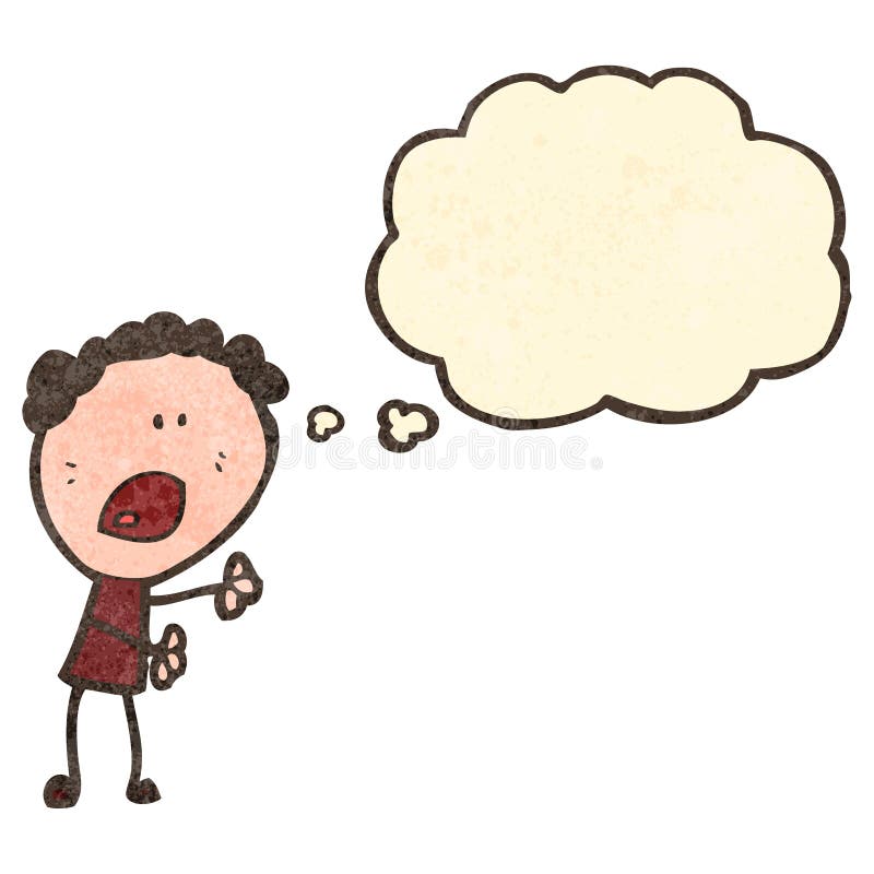 Retro Cartoon Complaining Doodle Woman Stock Vector - Illustration of ...