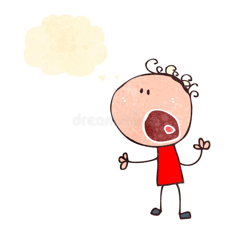 Retro Cartoon Complaining Person Stock Illustration - Illustration of ...