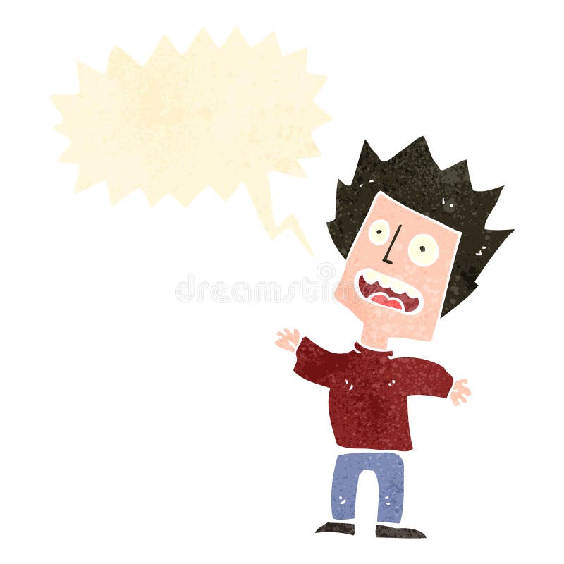 Retro Cartoon Complaining Person Stock Illustration - Illustration of ...