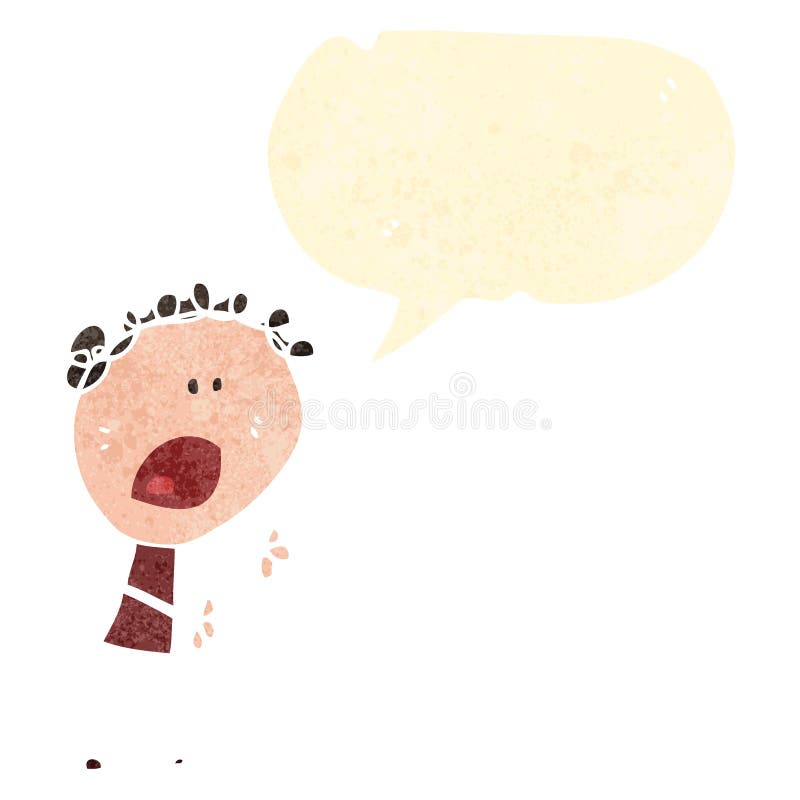 Retro Cartoon Complaining Person Stock Vector - Illustration of speech ...