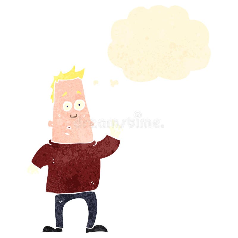 Retro cartoon confused man stock vector. Illustration of traditional ...