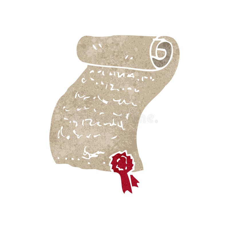 Retro Cartoon Scroll Contract Stock Illustrations – 42 Retro Cartoon ...