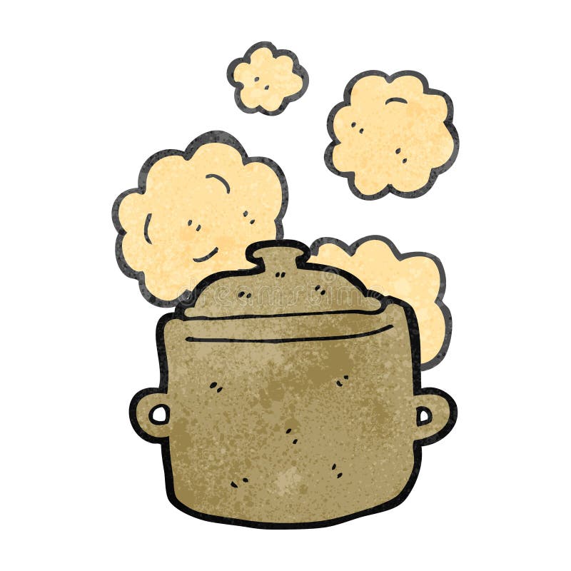 Retro cartoon cooking pot stock vector. Illustration of traditional ...