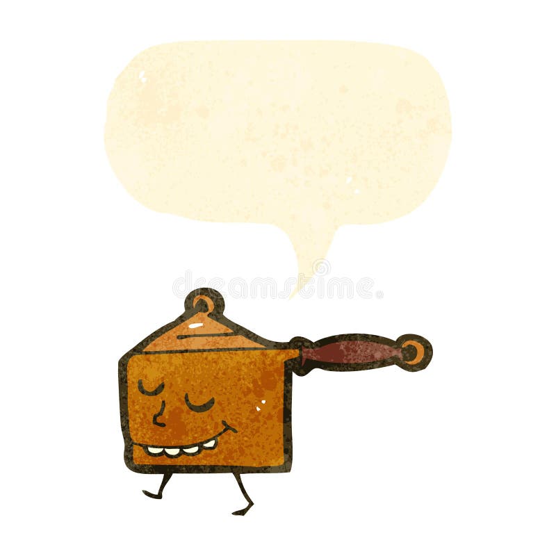 Cartoon copper cooking pan stock vector. Illustration of silly - 38072798
