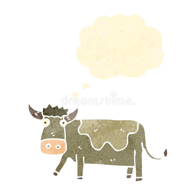 Retro cartoon cow stock vector. Illustration of artwork - 37581773
