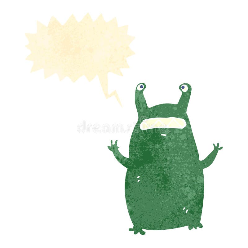 Retro Cartoon Crazy Alien Monster Stock Vector - Illustration of alien ...