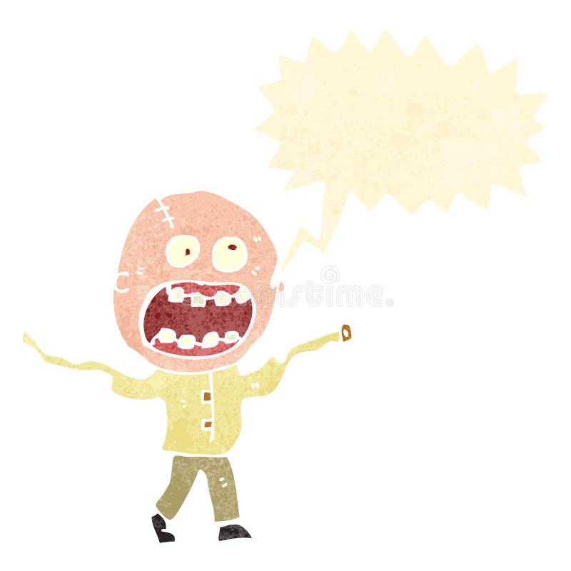Retro cartoon crazy madman stock vector. Illustration of character ...