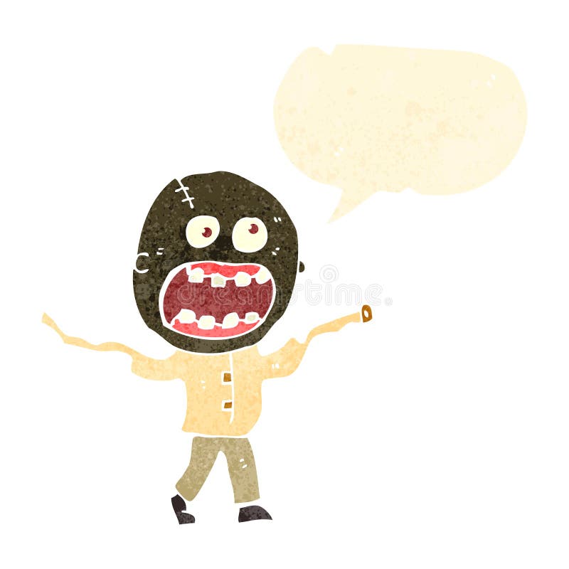 Retro cartoon crazy madman stock vector. Illustration of hand - 37592738