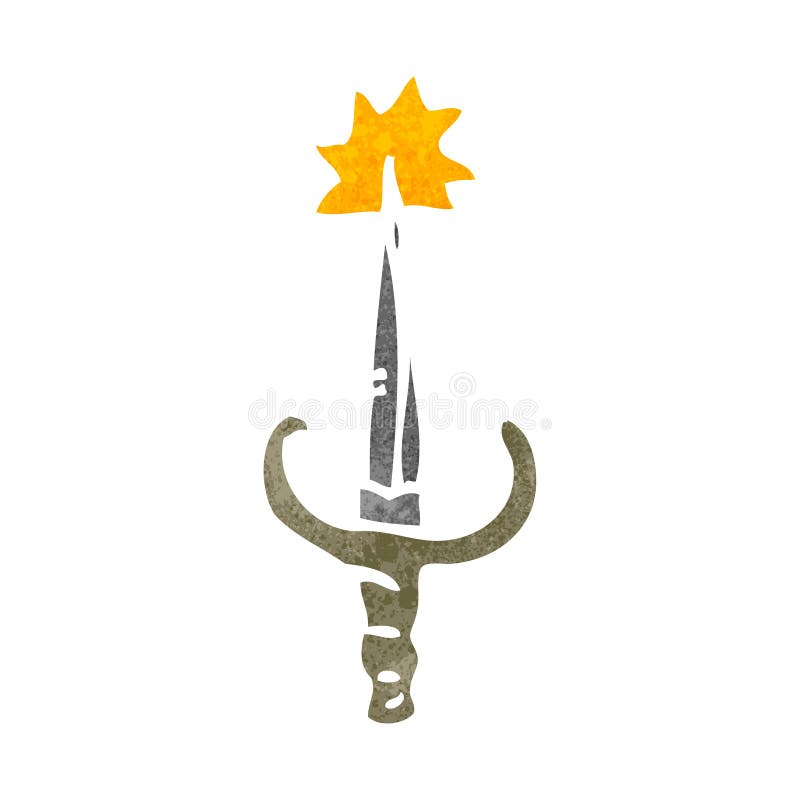 Retro Cartoon Dagger Symbol Stock Vector - Illustration of retro ...