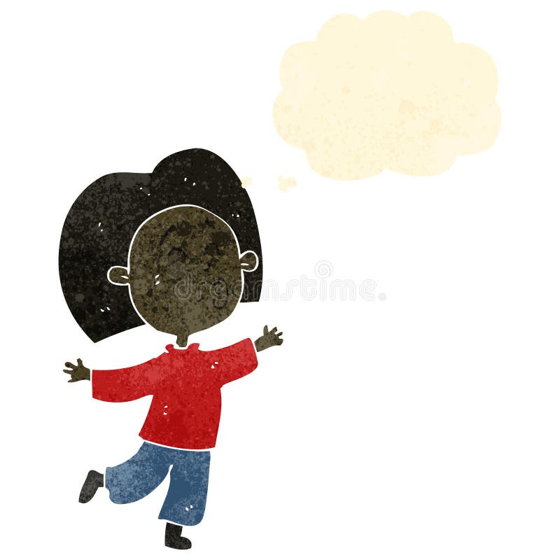 Retro Cartoon Dancing Person Stock Illustration - Illustration of ...