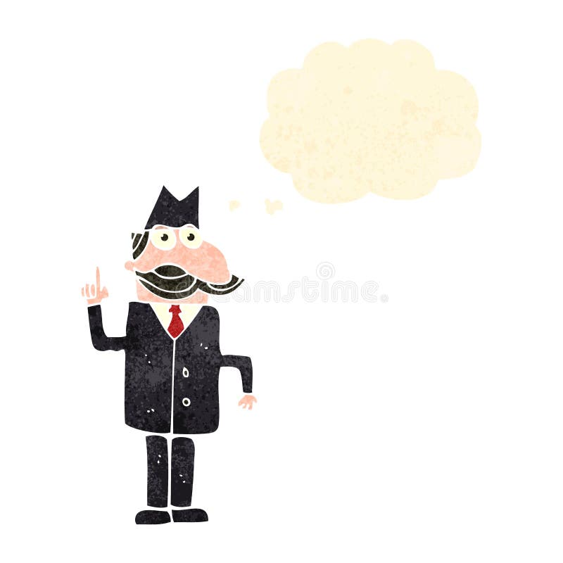 Retro Cartoon Detective Solving Case Stock Vector - Illustration of ...