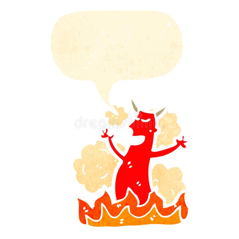Retro cartoon devil stock vector. Illustration of cute - 37573996