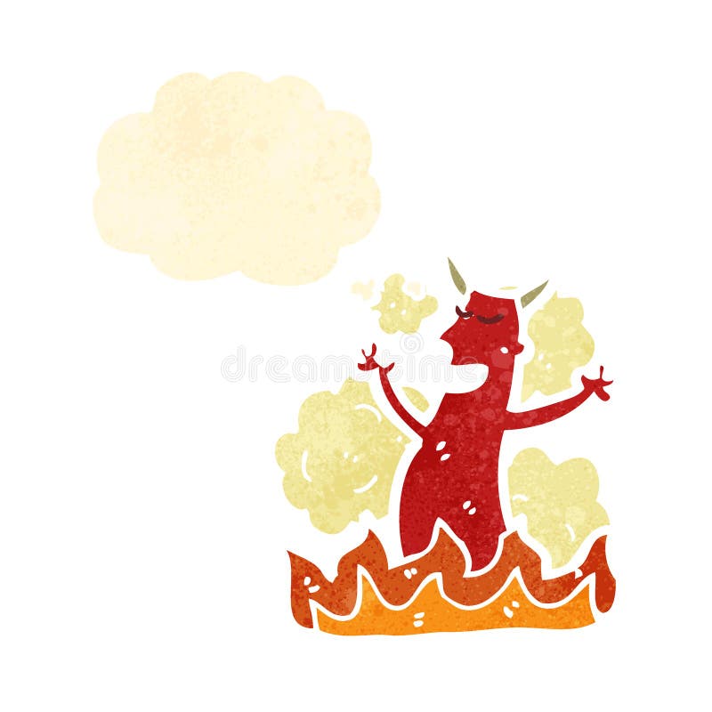 Retro cartoon devil stock vector. Illustration of artwork - 37577175