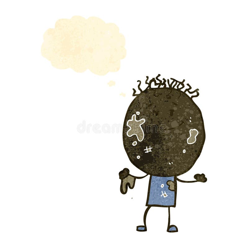 Retro cartoon dirty boy stock illustration. Illustration of male - 37587902