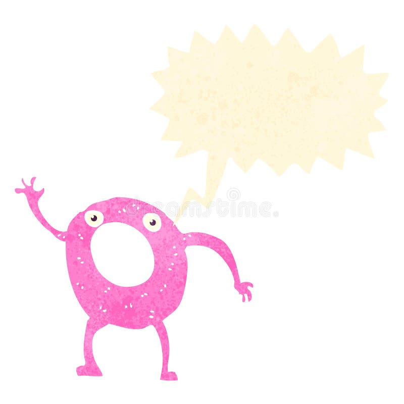 Retro cartoon donut stock illustration. Illustration of artwork - 37589774