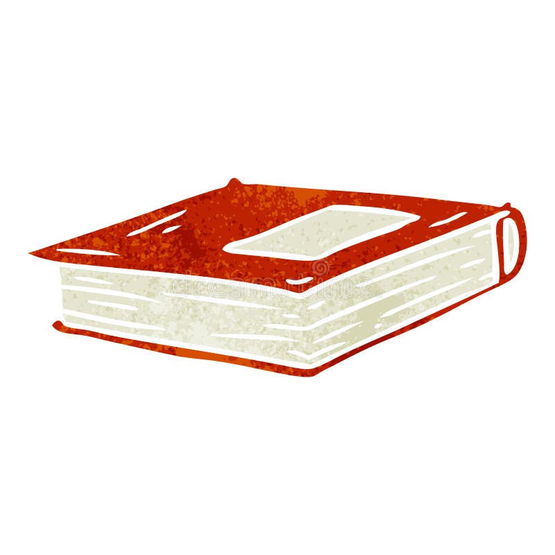 Retro Cartoon Doodle of a Red Journal Stock Vector - Illustration of ...