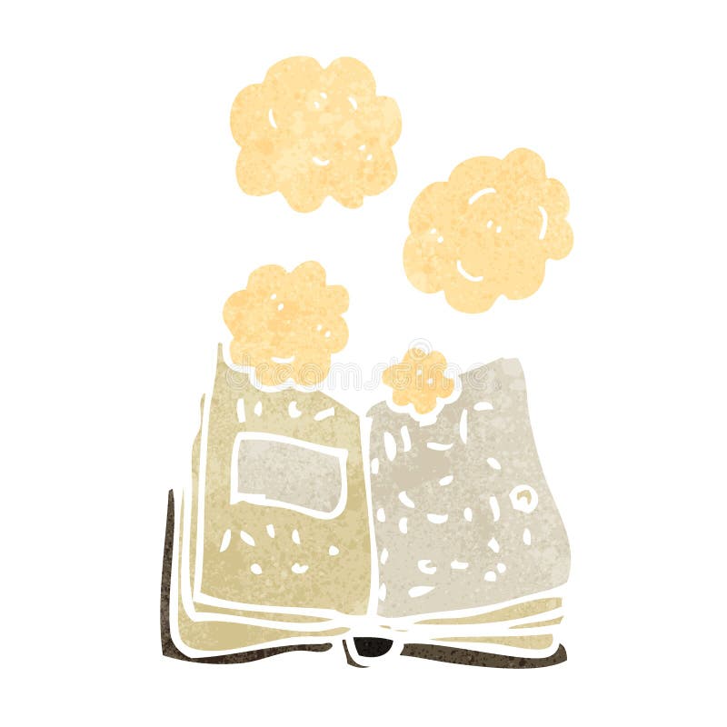 Retro Cartoon Dusty Old Book Stock Vector - Illustration of colorful ...