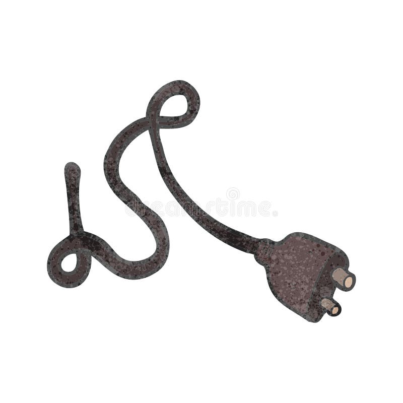 Retro Cartoon Electrical Plug Stock Vector - Illustration of ...