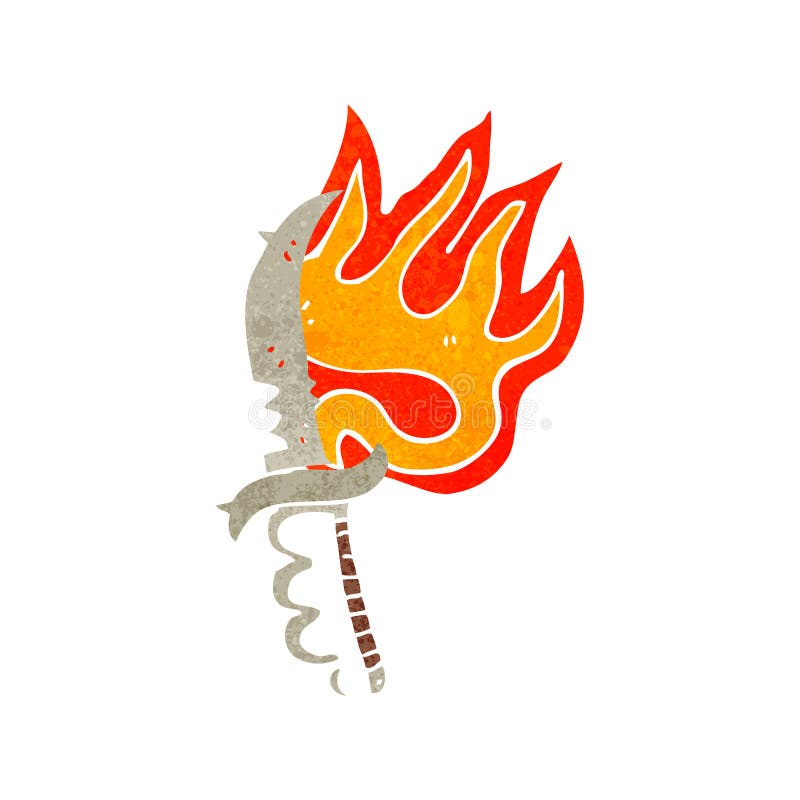 Retro Cartoon Evil Looking Knife Stock Vector - Illustration of drawing ...