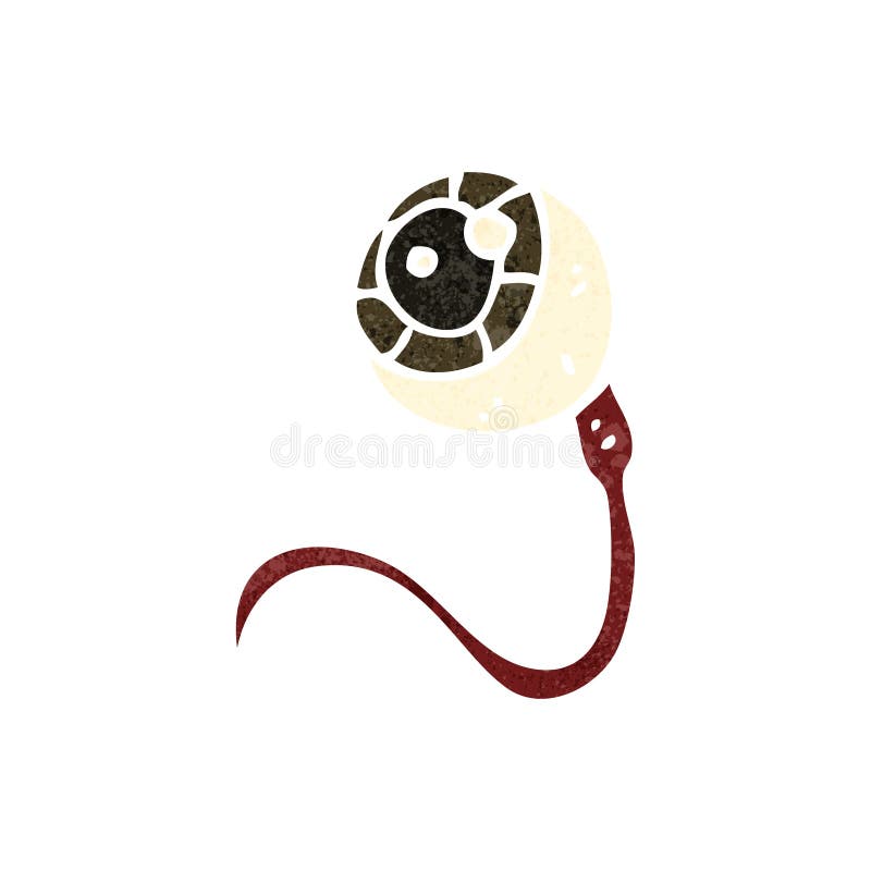 Retro cartoon eyeball stock vector. Illustration of cute - 37586789
