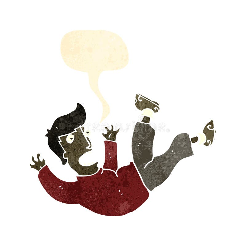 Retro cartoon falling man stock vector. Illustration of retro - 37592469