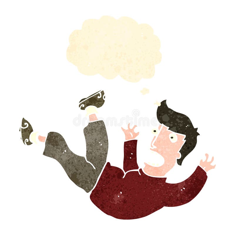 Retro cartoon falling man stock vector. Illustration of quirky - 37592893