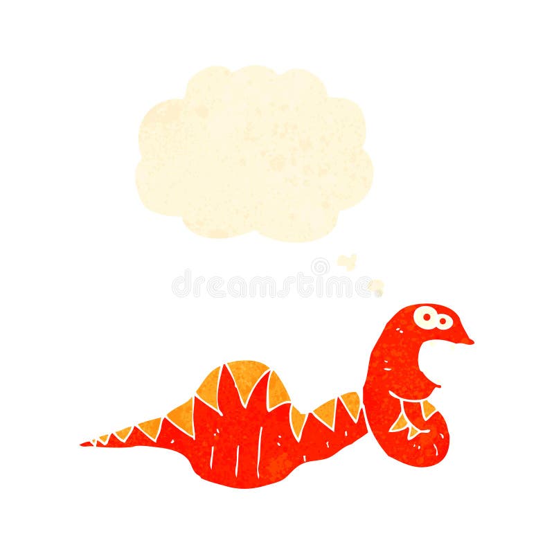 Retro cartoon fat snake stock illustration. Illustration of drawn ...