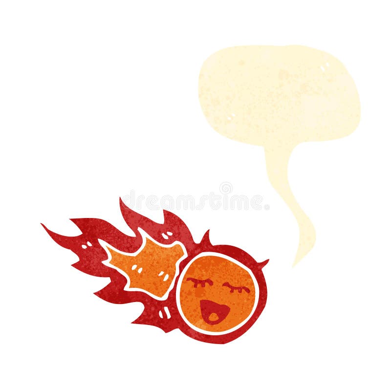 Retro cartoon fireball stock vector. Illustration of colorful - 37579607