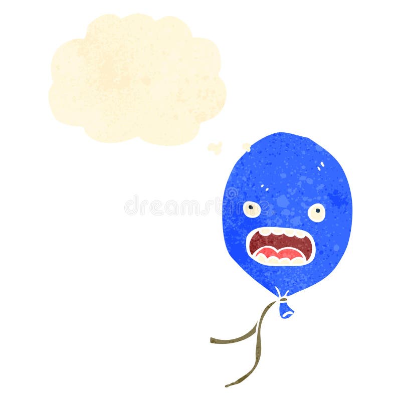 Floating Balloon Cartoon Character Stock Vector - Illustration of face ...