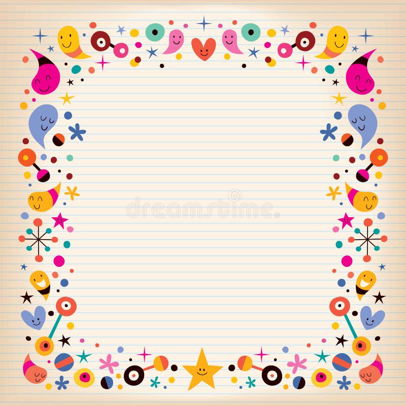 Retro cartoon frame stock vector. Illustration of element - 44156262