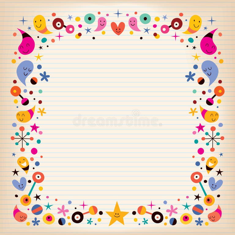 Retro cartoon frame stock vector. Illustration of element - 44156262