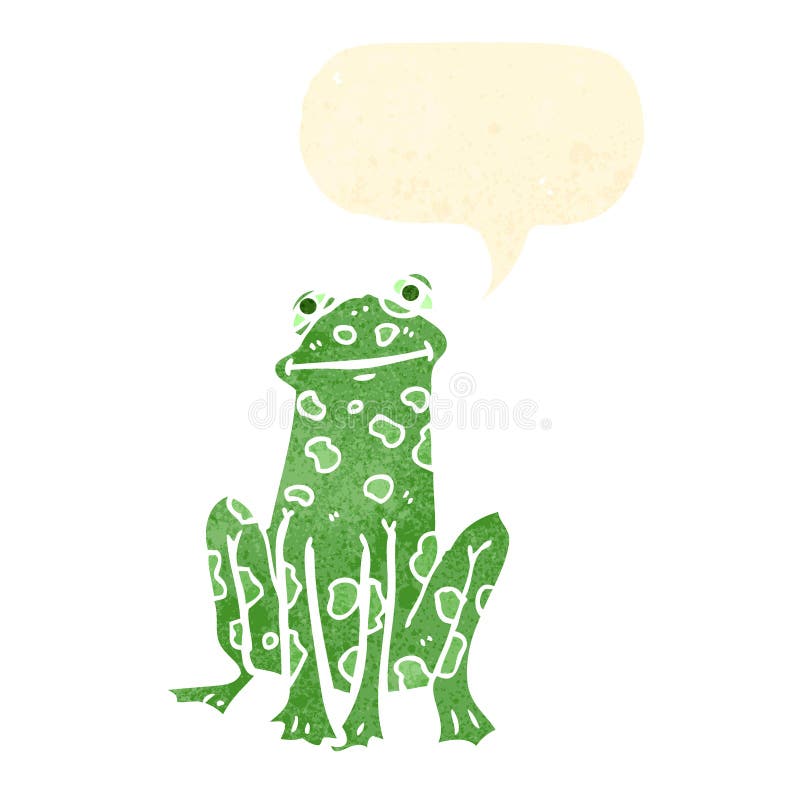 Retro cartoon frog stock vector. Illustration of doodle - 37576530
