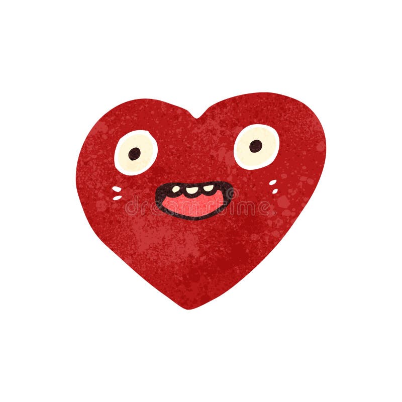 Funny Heart Cartoon Character Stock Vector - Illustration of cute ...