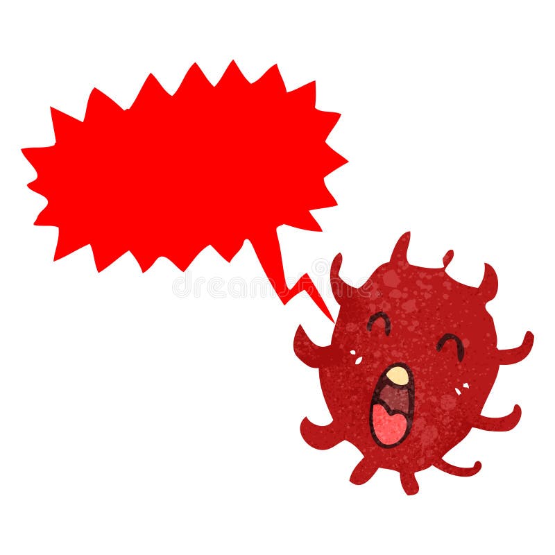 Retro cartoon germ stock vector. Illustration of talking - 37585516