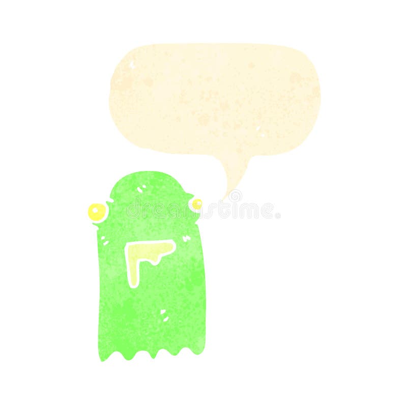 Retro cartoon ghost stock vector. Illustration of texture - 37573688