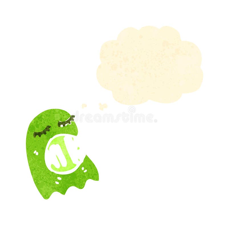 Retro cartoon ghost stock vector. Illustration of drawing - 37574190