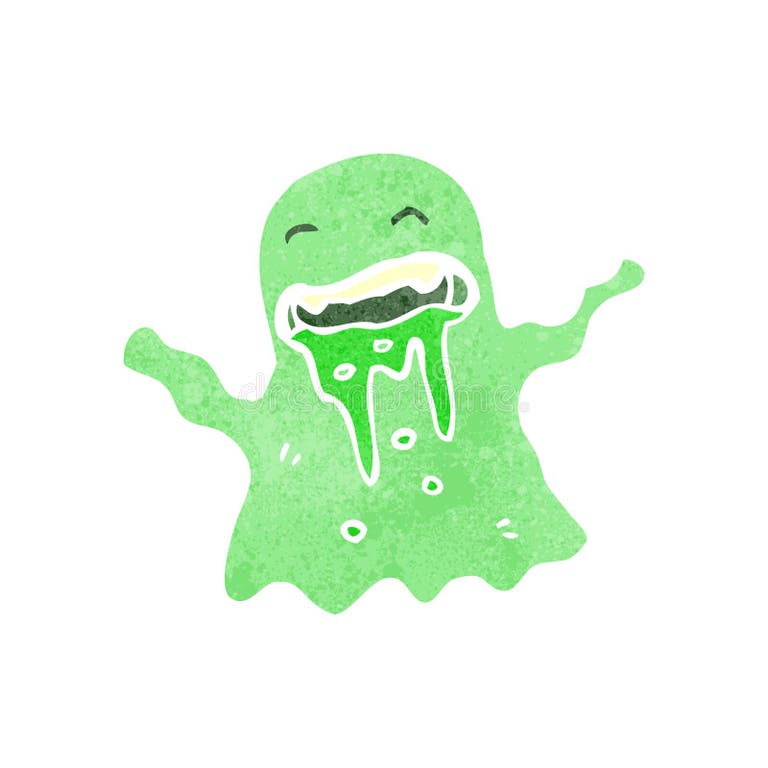 Retro cartoon ghost stock vector. Illustration of texture - 37594033