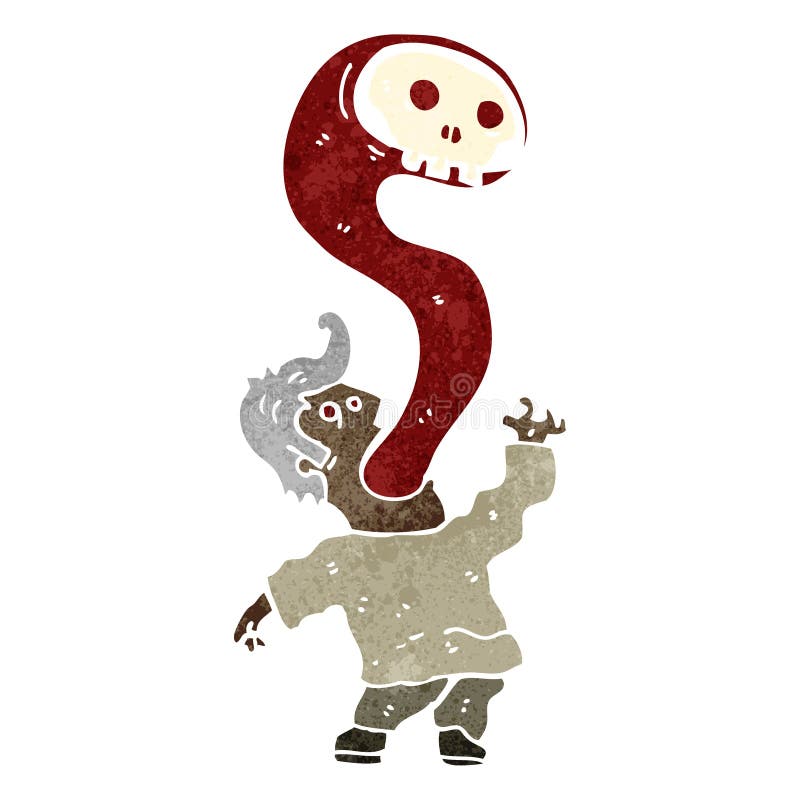 Retro Cartoon Ghost Leaving Man Stock Vector - Illustration of ...