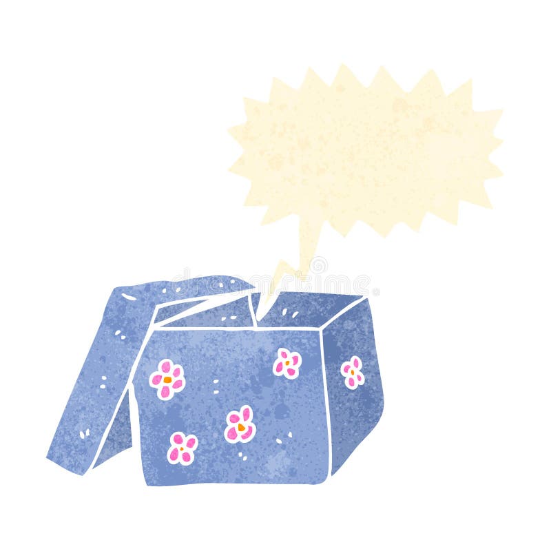 Retro cartoon gift box stock vector. Illustration of fashioned - 37569246
