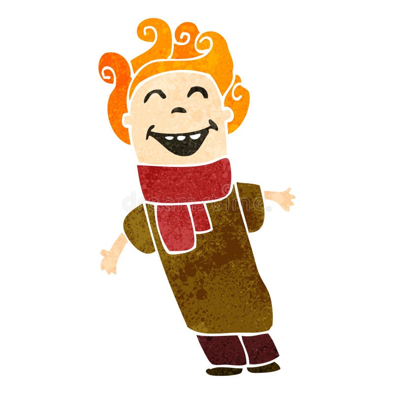 Happy ginger boy cartoon stock vector. Illustration of hand - 38069964