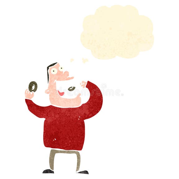 Retro cartoon greedy man stock illustration. Illustration of ...