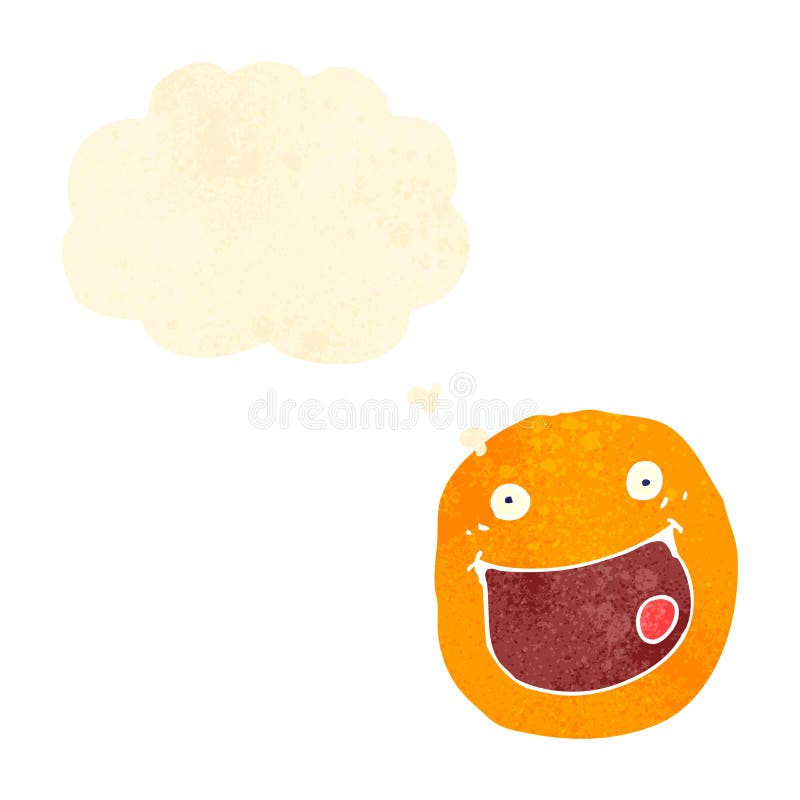 Retro Cartoon Grinning Face Symbol Stock Vector - Illustration of ...