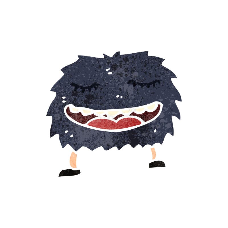 Retro Cartoon Grinning Monster Stock Vector - Illustration of grunge ...