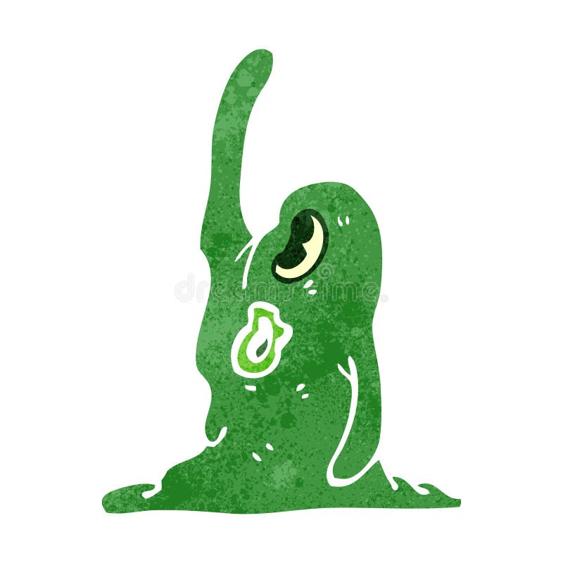 Cartoon blob slime monster stock vector. Illustration of quirky - 38063238