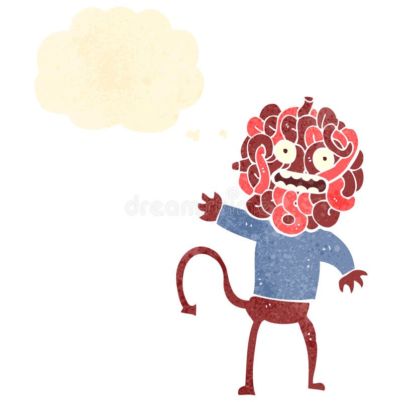 Retro Cartoon Gross Monster Stock Illustration - Illustration of crea ...