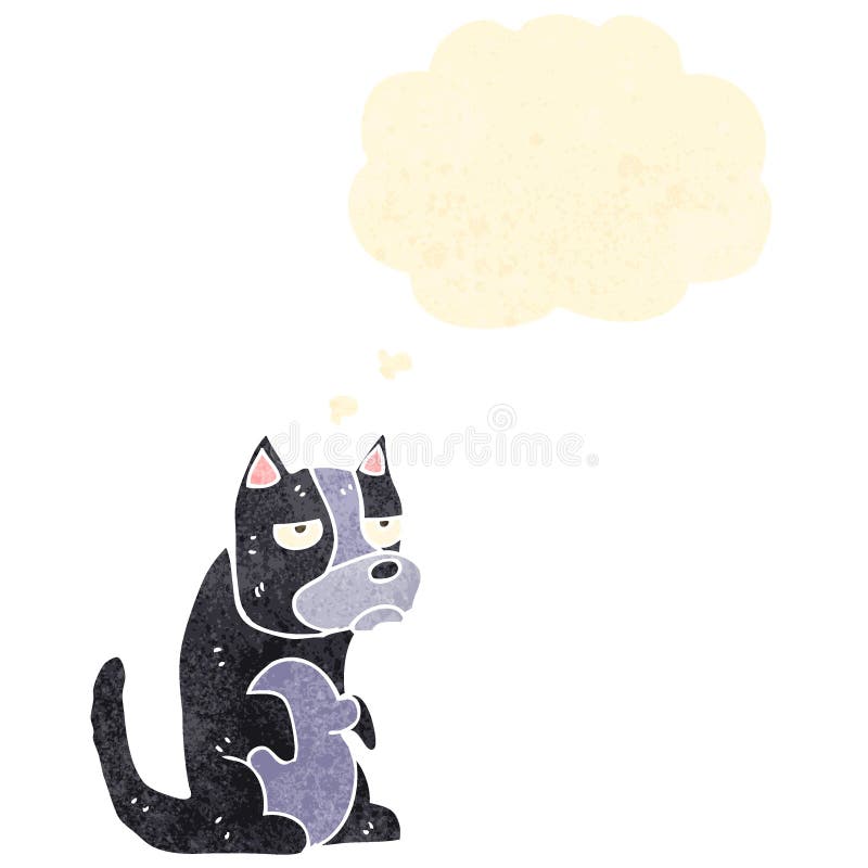 Retro cartoon grumpy dog stock vector. Illustration of speech - 37568944