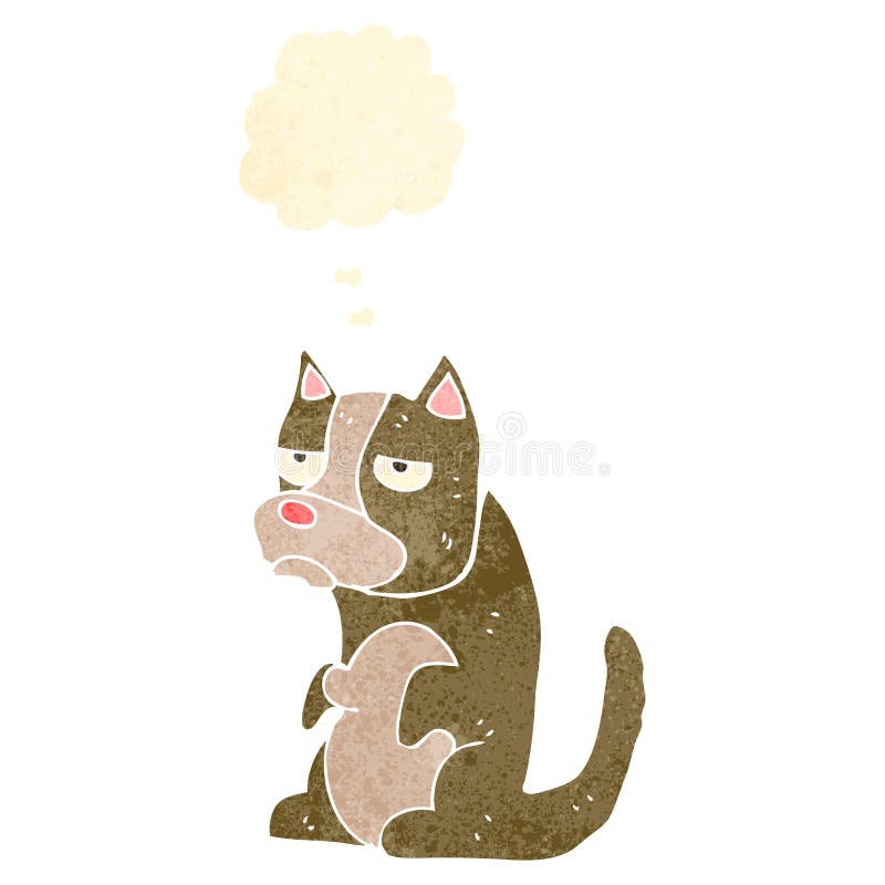 Retro cartoon grumpy dog stock vector. Illustration of fashioned - 37591378