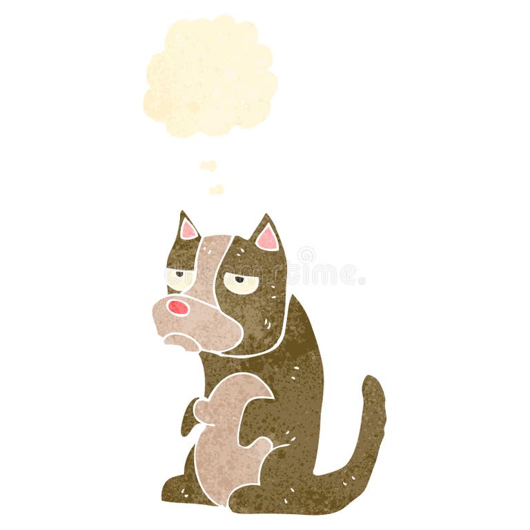 Retro cartoon grumpy dog stock vector. Illustration of fashioned - 37591378