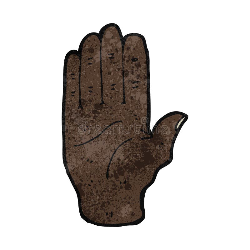 Retro cartoon hand symbol stock vector. Illustration of retro - 37582348