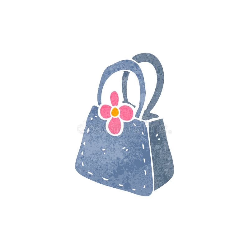 Retro cartoon handbag stock vector. Illustration of character - 37585708